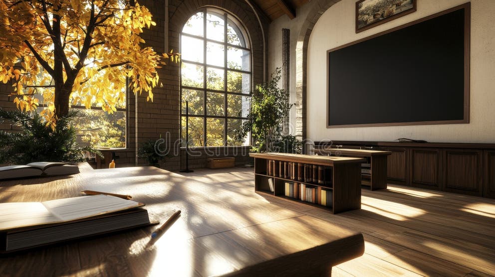 Serene Classroom Learning Space Modern Architectural Design Inviting ...