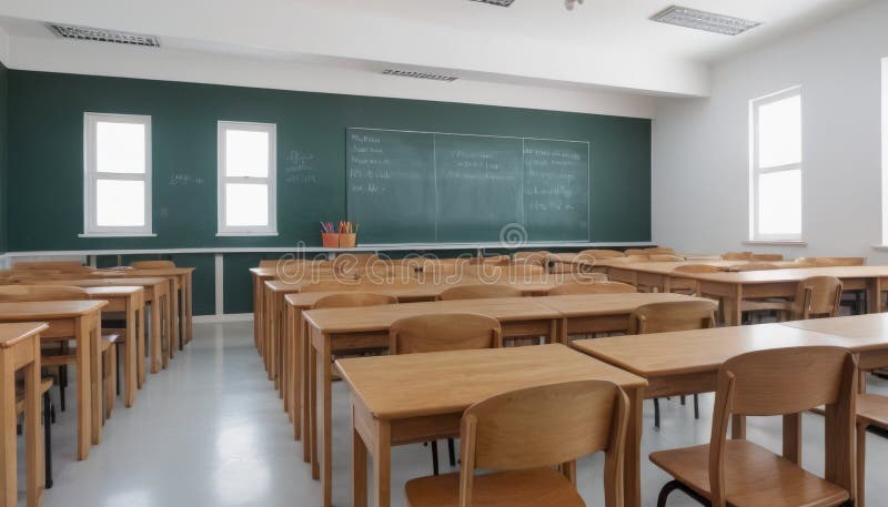 Serene Classroom Setting stock image. Image of generated - 312758085