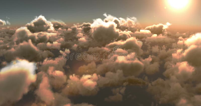 A Serene Cloudscape Bathed in the Warm Glow of a Setting Sun Stock ...