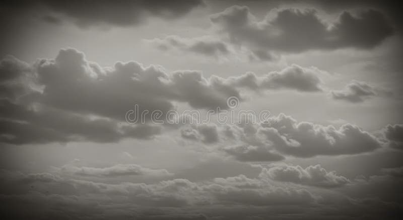 Serene Cloudy Sky a Grayscale Depicting a Peaceful Cloudy Sky Perfect for Backgrounds or ...