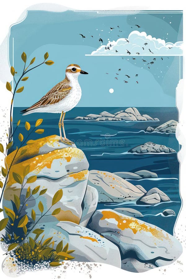 Lone Shorebird Stock Illustrations – 14 Lone Shorebird Stock ...