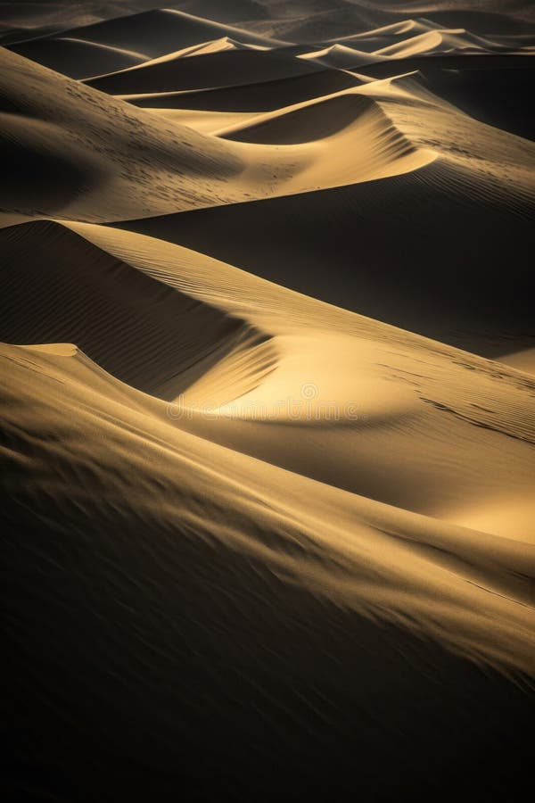 Serene Desert Horizon with Abstract Negative Space . Stock Illustration ...