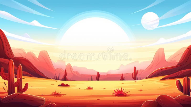 Serene Desert Landscape for World Environment Day Backdrop Stock ...