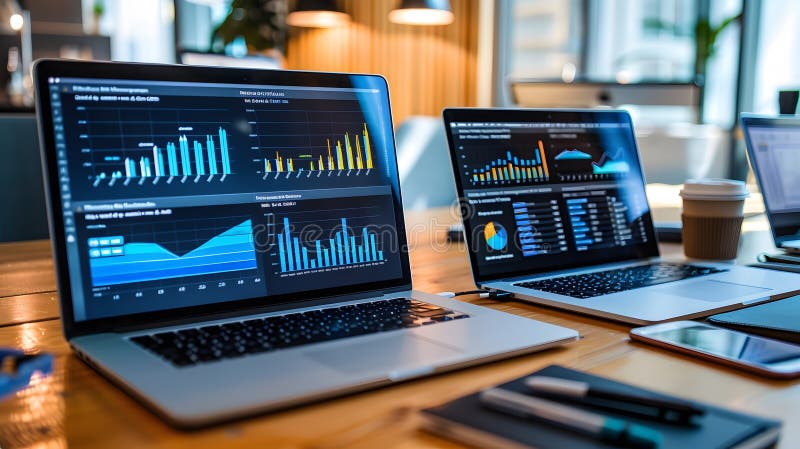 Serene Digital Marketing Analytics Dashboard Setup Stock Illustration ...