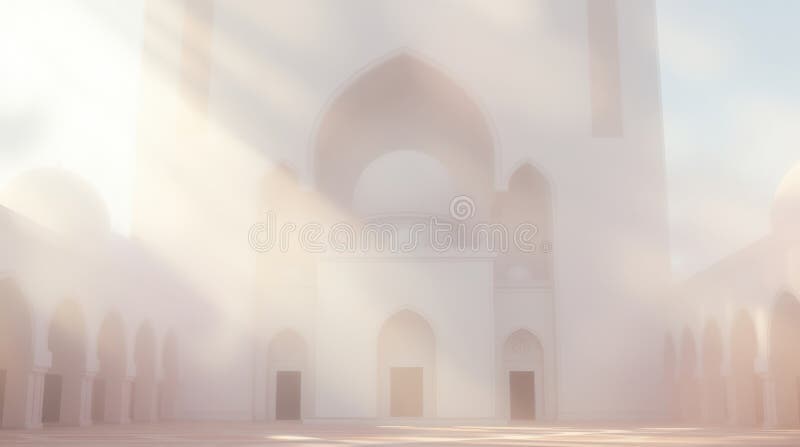 Ethereal Architectural Structure in Mist Ai Generated Stock ...