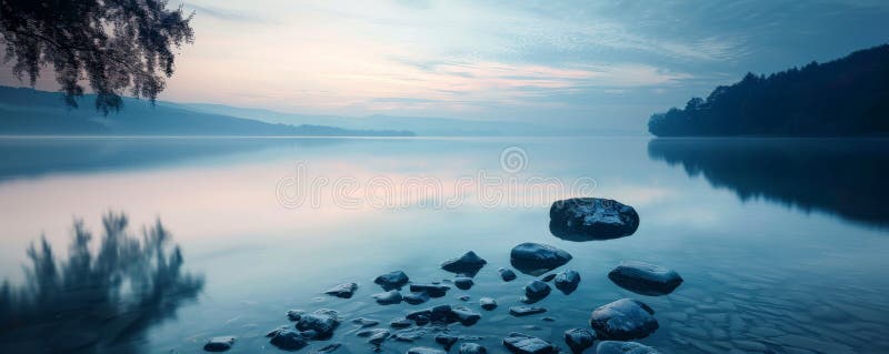 Evening lake stock photo. Image of evening, lake, wonderful - 105768976
