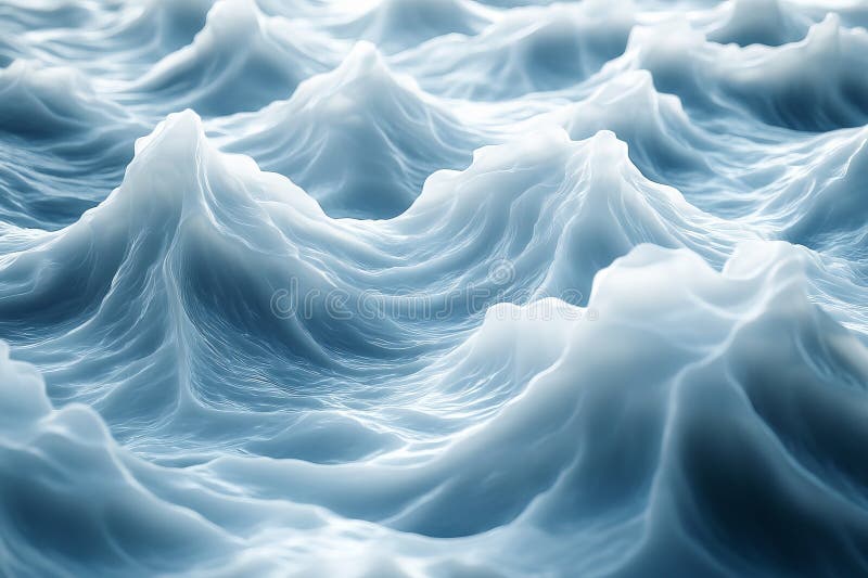 Serene Flow: Minimalist Water Waves Stock Illustration - Illustration ...