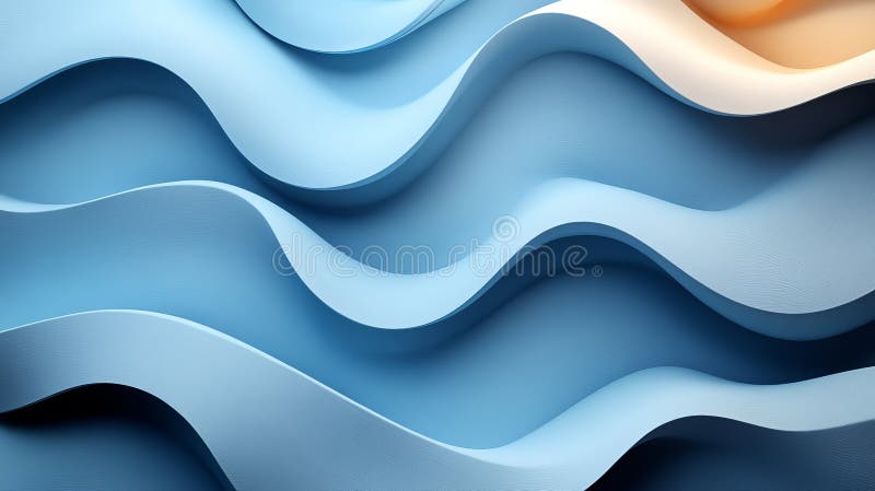 Serene Flow: Minimalist Water Waves Stock Illustration - Illustration ...