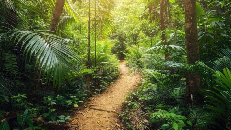 Serene Rewilding Landscape with Native Flora and Peaceful Stream at ...