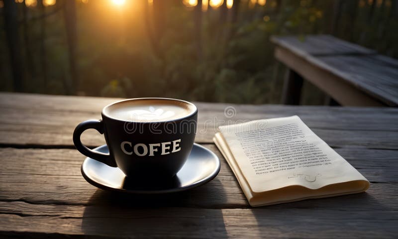 Serene Forest Coffee Break stock photo. Image of steam - 308631428