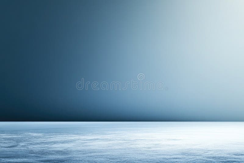 Serene Frozen Landscape in Soft Blue Light Stock Photo - Image of ...