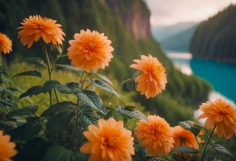 Serene Garden Path at Sunset Stock Photo - Image of flowering, peaceful ...