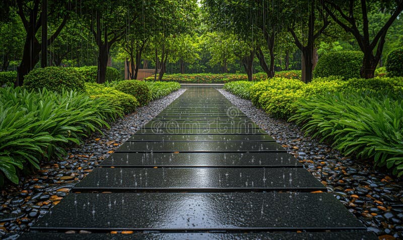 Zen Garden Pathway Rain Stock Photos - Free & Royalty-Free Stock Photos ...