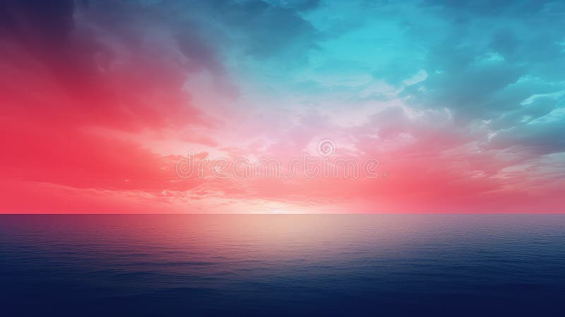 Serene Gradient Background Red To Blue Stock Illustration ...