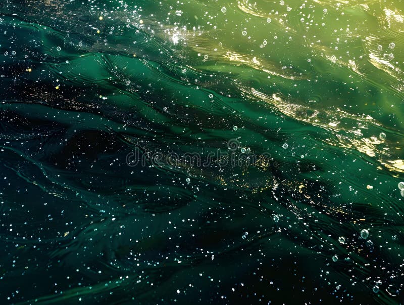 Serene Green River with Gradient of Light and Dark Tones Generative AI ...