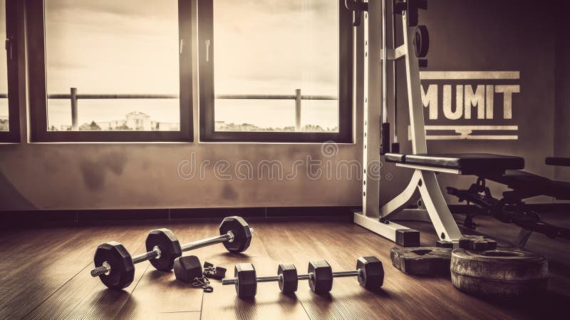 Serene Gym Setting at Sunset Stock Photo - Image of sunset, lifestyle ...
