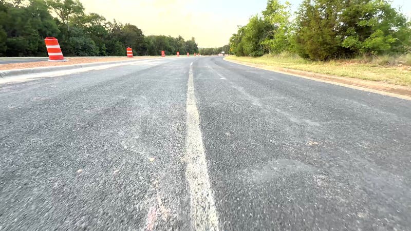 A Peaceful Highway with Trees, a Car Driving Freely, Showcasing ...