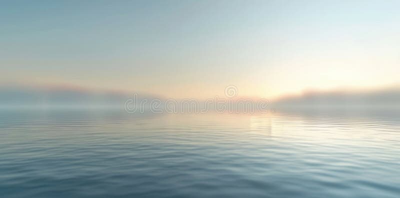 Serene Horizon. Calming Wallpaper with High Detailed Plain Background ...