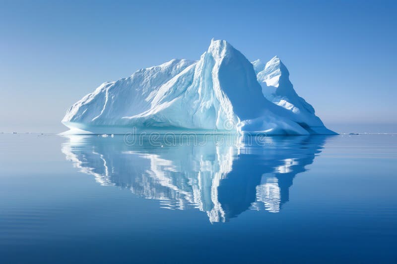 Serene Iceberg Reflection stock image. Image of tranquil - 313082177