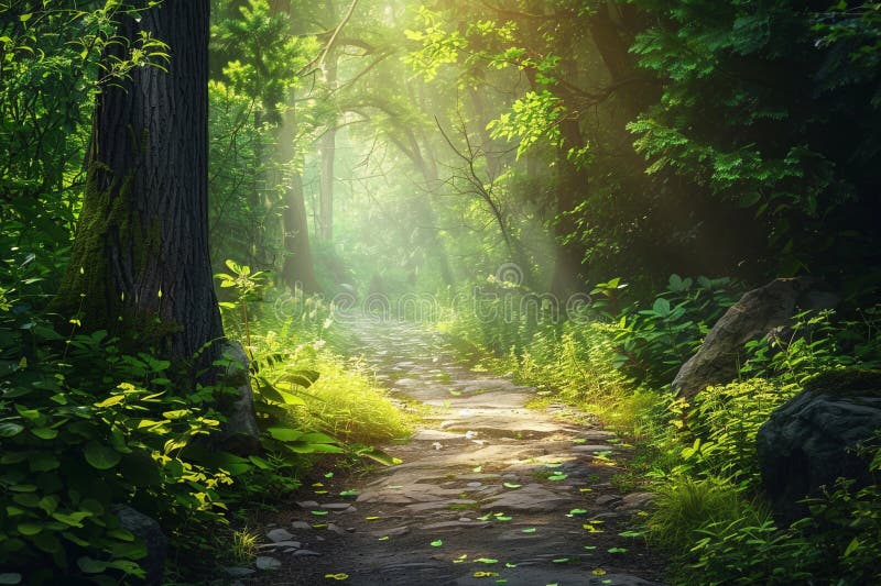 A Serene Illustration Depicting the Concept of Guided Imagery with a ...