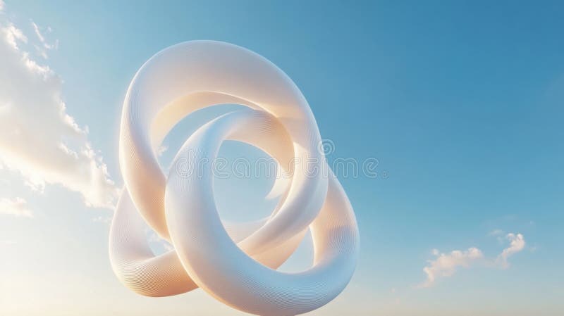Abstract White Forms Against Blue Sky. AI Generated Stock Illustration ...
