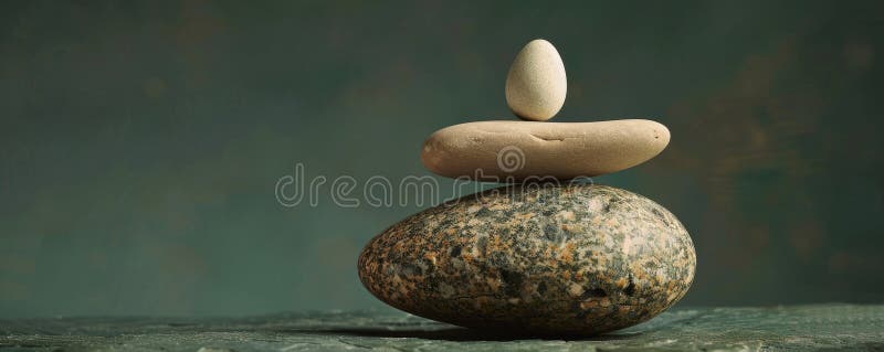 Balanced Pebble Sculpture Representing Harmony and Balance on a Zen ...