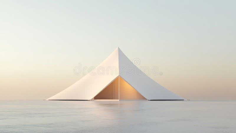 Minimalist White Structure stock illustration. Illustration of pyramid ...