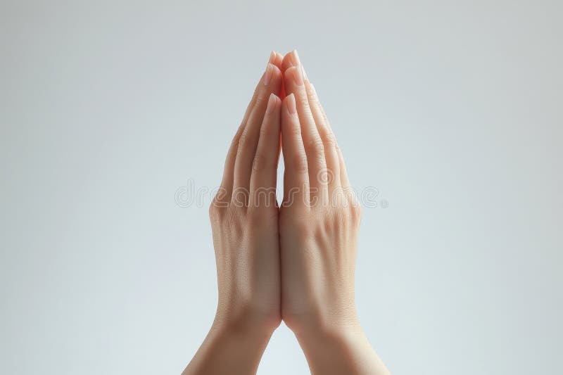 Praying Gesture Indoor Setting Hands Minimalist Environment Close-up ...