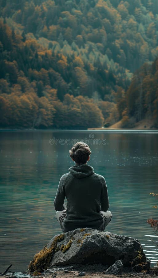 Serene Image of Individual Practicing Breathing Exercises for Mental ...