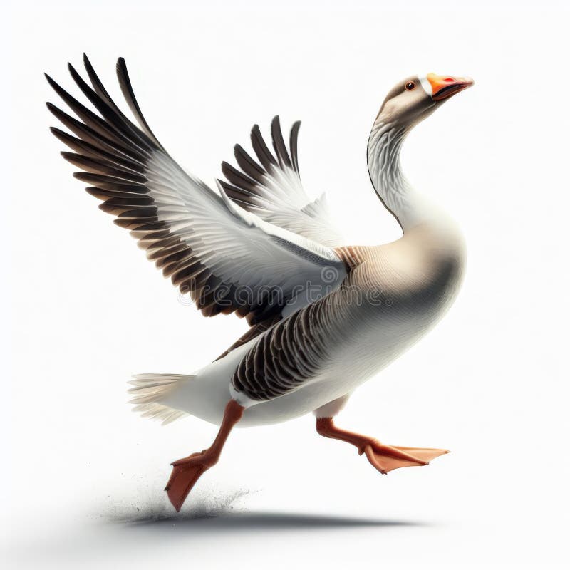 Image of Isolated Goose Against Pure White Background, Ideal for ...