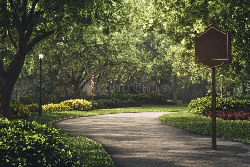 Desolate Parkland stock illustration. Illustration of greenery - 340734682