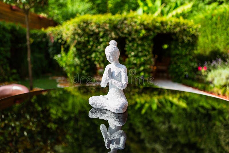 Meditative Statue Reflecting in Montenegrin Garden Stock Photo - Image ...