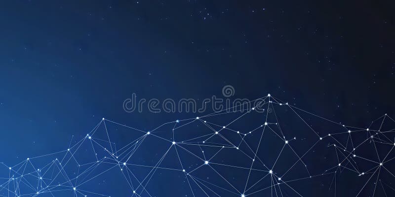 Subtle Indigo Sky with Constellation Map Overlay and Star Connections ...