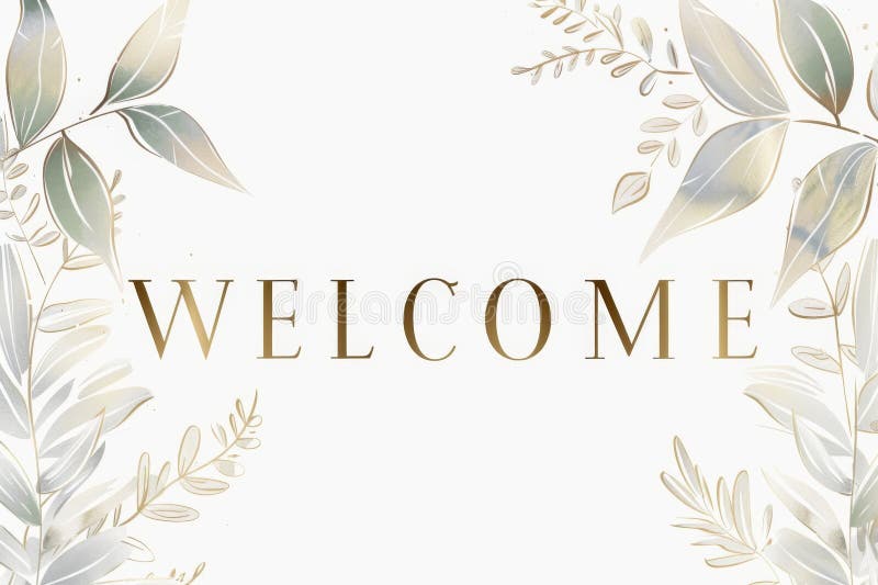Elegant Welcome with Harmonious Geometrical Accents Stock Illustration ...
