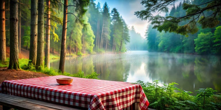 Lakeside Picnic Table Stock Illustrations – 615 Lakeside Picnic Table ...
