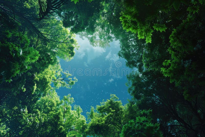 View through Trees stock photo. Image of sunlight, atmospheric - 376910316