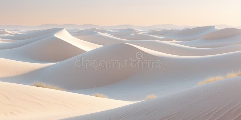 Serene Landscape of Soft Sand Dunes Under Subtle Morning Light. Stock ...
