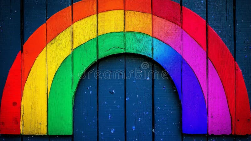 The Serene Landscape of a White River is Topped with a Vibrant Rainbow ...