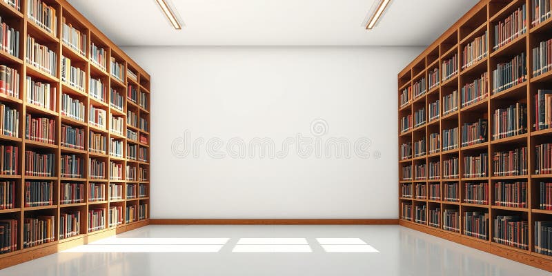 Serene Library Study Space Mockup Background Ideal for Graphic Design ...