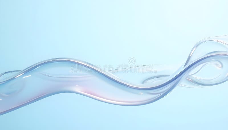 Serene Liquid Flow: Abstract Blue Wave, Iridescent Sheen Stock ...