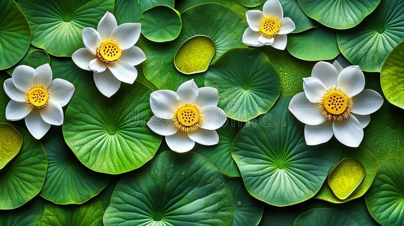 Serene Lotus Leaves Border a Frame, Set Apart with Negative Space for ...