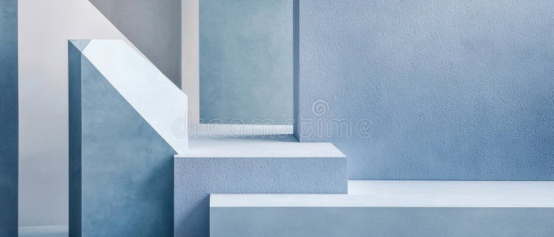 Abstract Blue Geometric Shapes Background Stock Illustration ...
