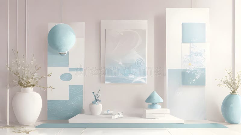 Serene Minimalist Backgrounds: Pastel Colors and Elegant Patterns Stock ...