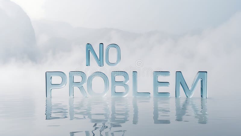 No Problem - Transparent Text on Water Stock Illustration ...