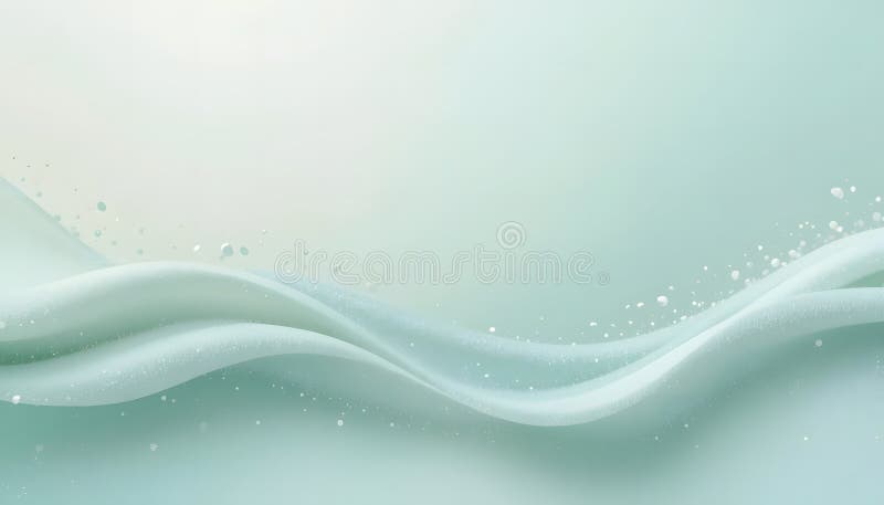 A Calming Visual of Flowing Mint Green Waves with Subtle White ...