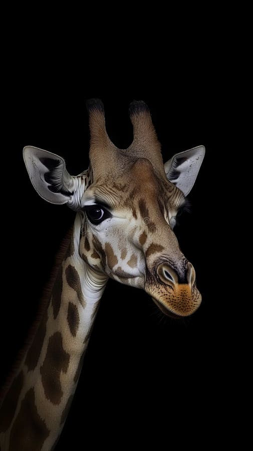 A Serene Moment is Being Relished by a Giraffe that Has Striking ...