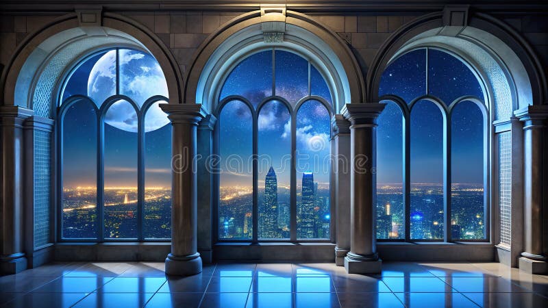 A Serene Moonlit Cityscape an Architectural Masterpiece Unveiled ...