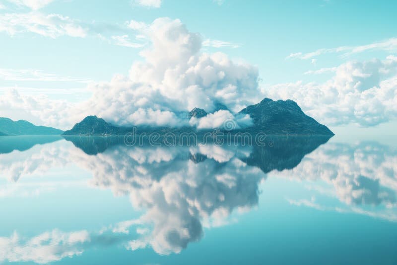 Serene Mountain Reflection Landscape Stock Image - Image of majestic ...
