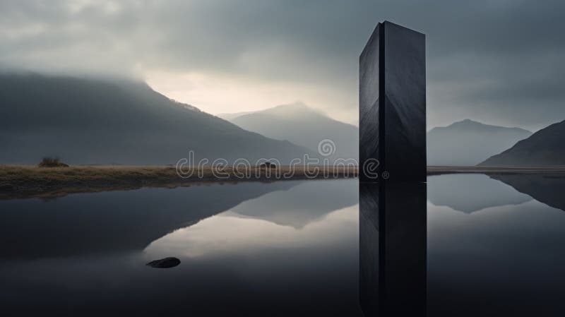 Serene Mountain Reflection: Opaque Resin Panel Artwork by Philip Mckay ...