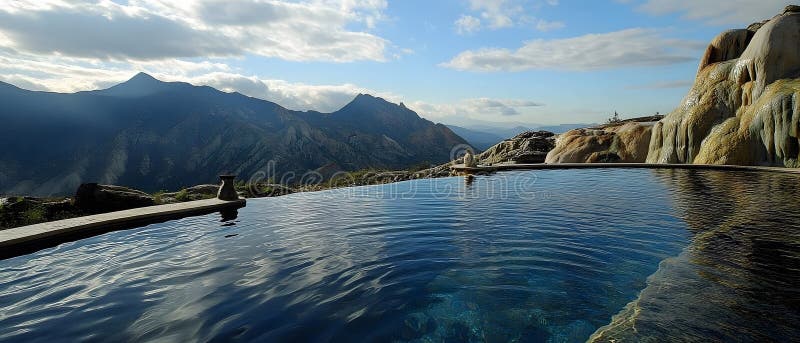 Serene Mountaintop Infinity Pool Scenic View Royalty Free Image Stock ...